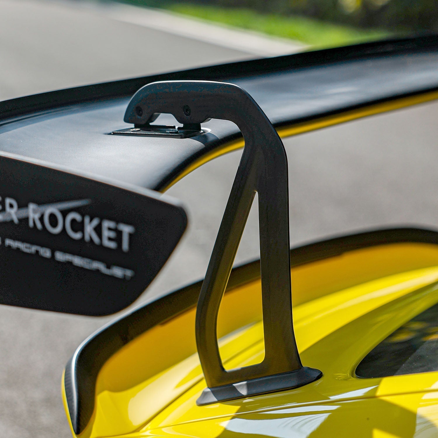 Sr GT4 RS Dry Carbon Fiber 3-INCH Wing Riser [Porsche 718 Cayman GT4 R ...